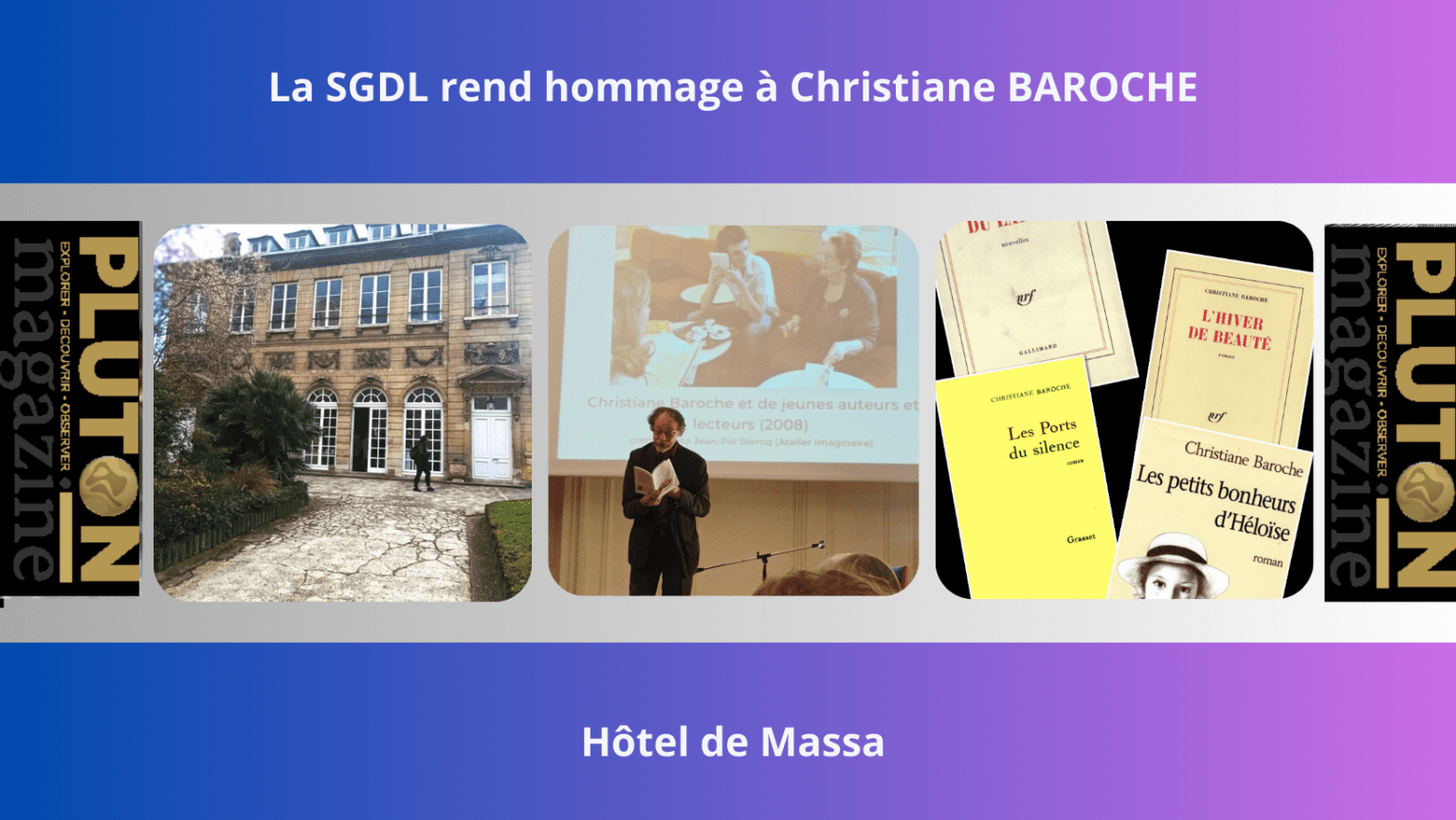 La SGDL rend hommage à Christiane BAROCHE – Pluton Magazine